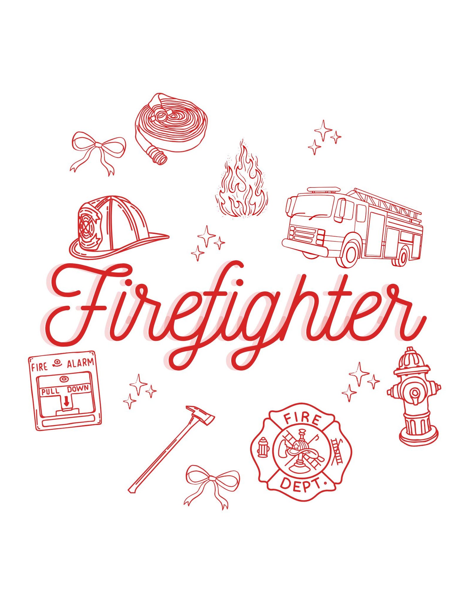 Firefighter Digital PNG Design | Fire Dept Sublimation Graphic ...