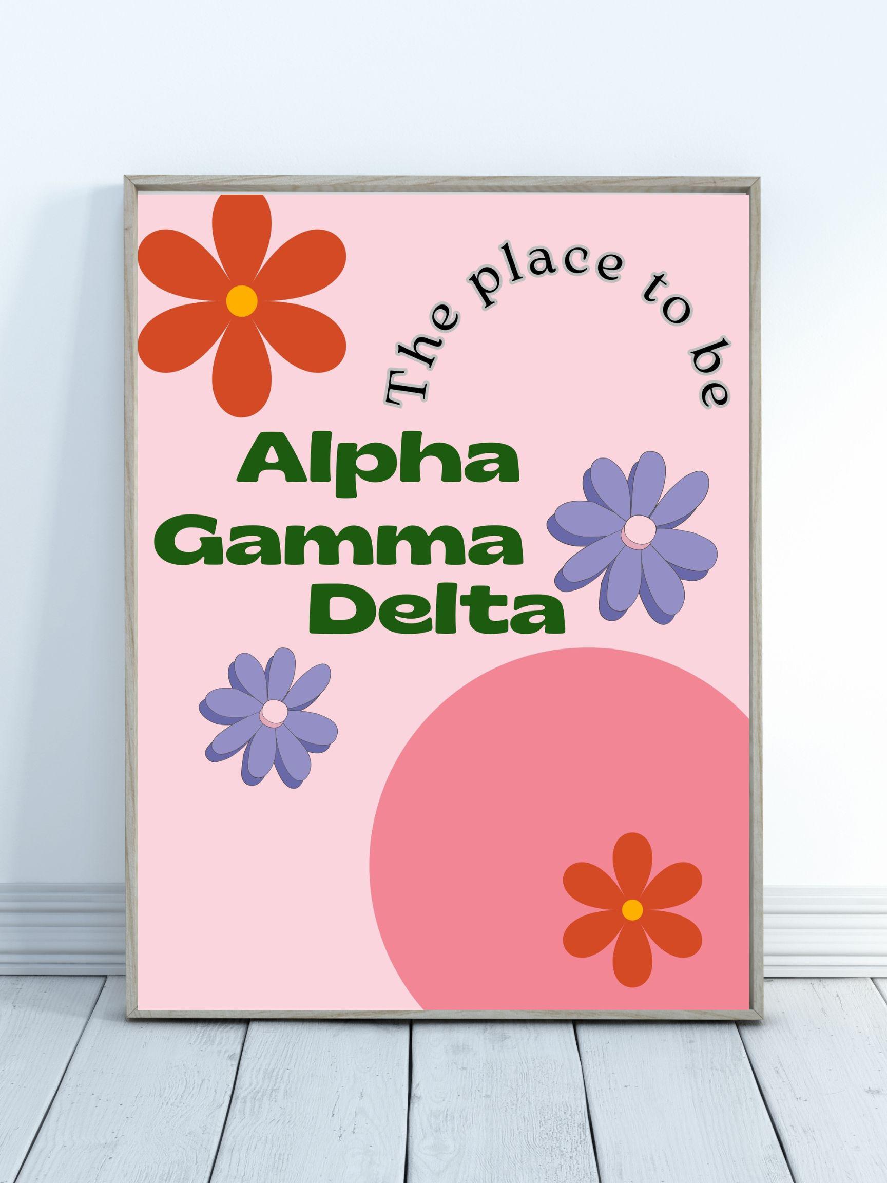 Alpha Gamma Delta Sorority Poster, Digital Print - Etsy