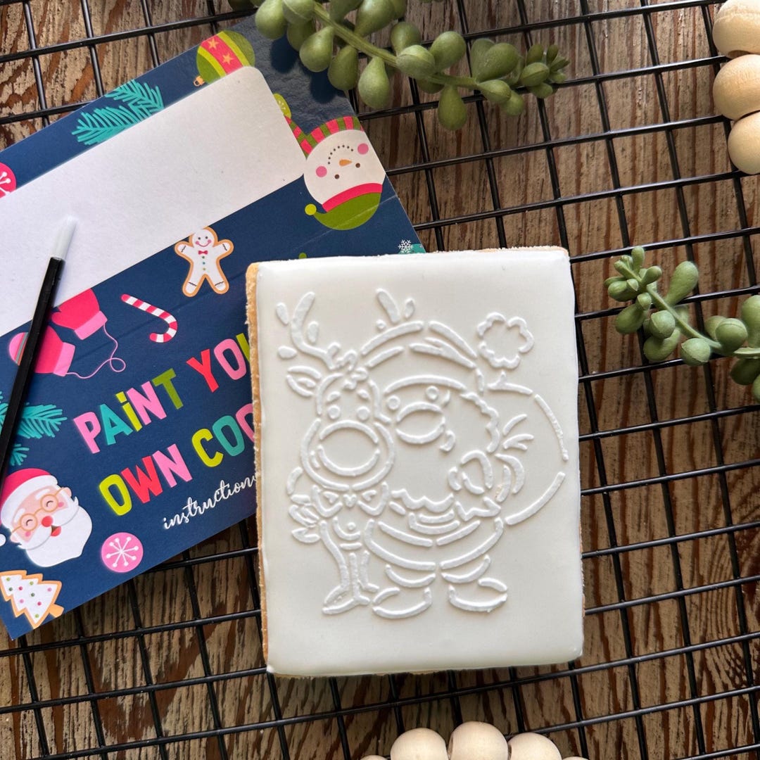 Paint Your Own Santa Claus Cookie Christmas Activity for Kids, Iced DIY ...