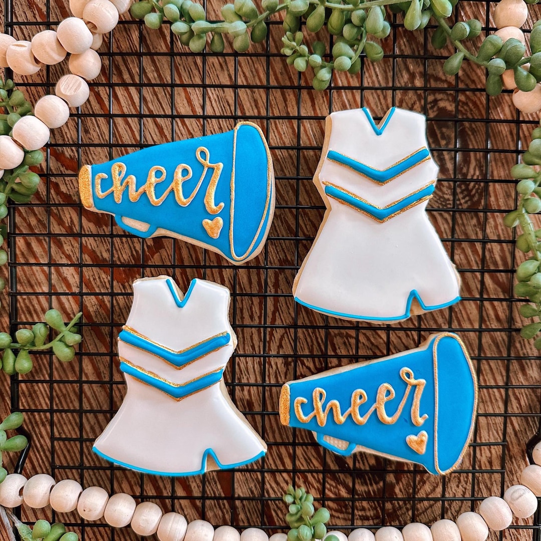 Custom Cheerleading Sugar Cookies for Cheer Squad Party Favors, Cheer ...