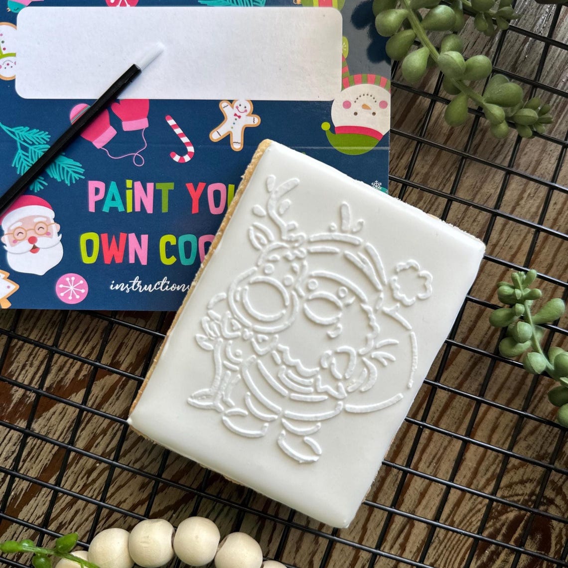 Paint Your Own Santa Claus Cookie Christmas Activity for Kids, Iced DIY ...
