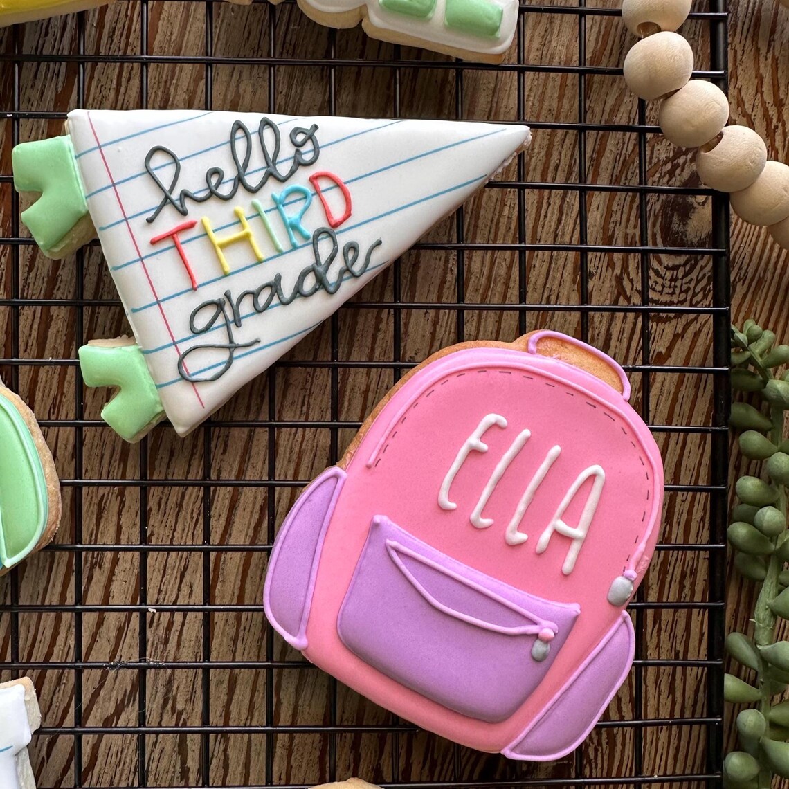 Personalized Back to School Cookies for Kids, Backpack Cookies for ...
