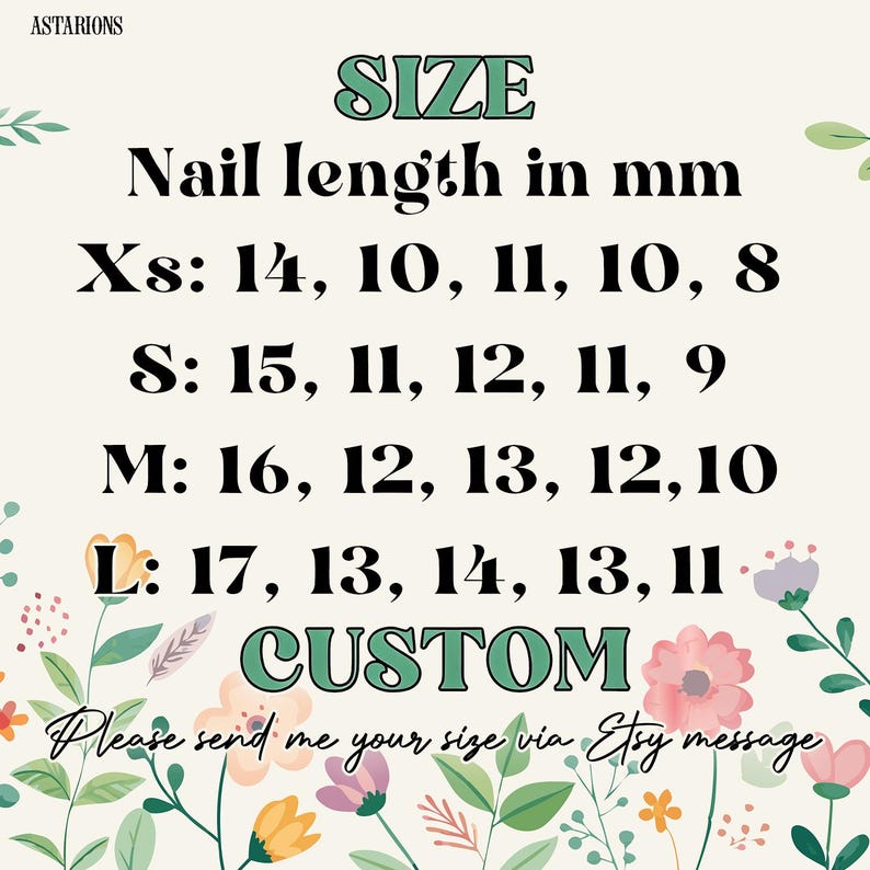 Pastel Aurora Press on Nails | 2D Butterfly Flower Art | Iridescent ...