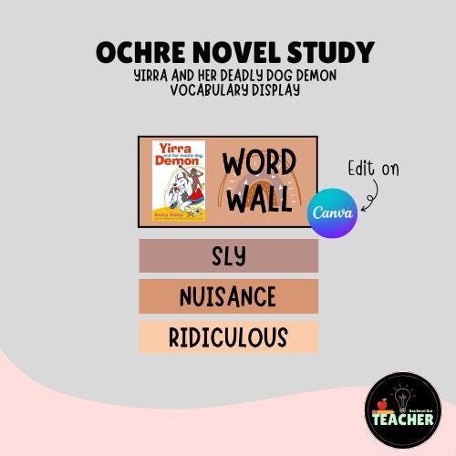 OCHRE Novel Study | Yirra and Her Deadly Dog Demon - Etsy