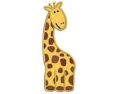 Items similar to Giraffe Wild Jungle Animal APPLIQUE Machine Embroidery ...
