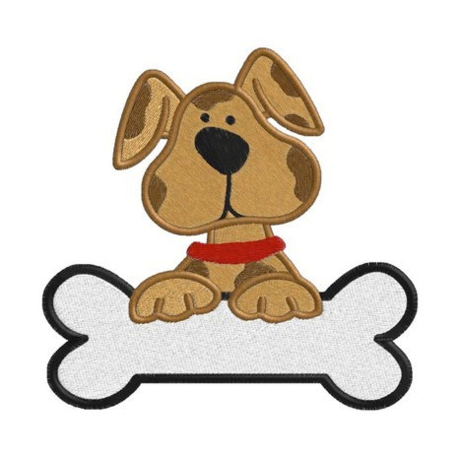 Dog With Bone Machine Embroidery Design - Etsy