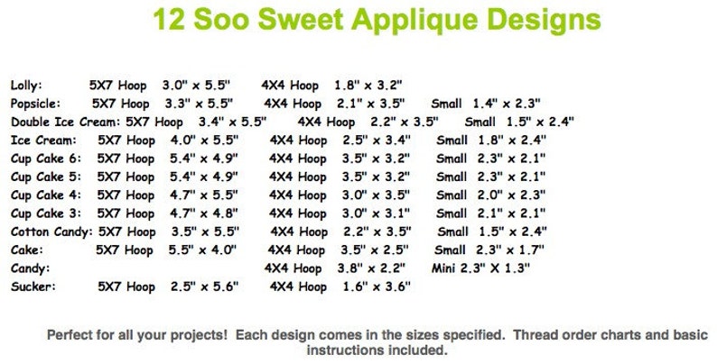 Soooo Sweet Machine APPLIQUE Embroidery Designs | Etsy