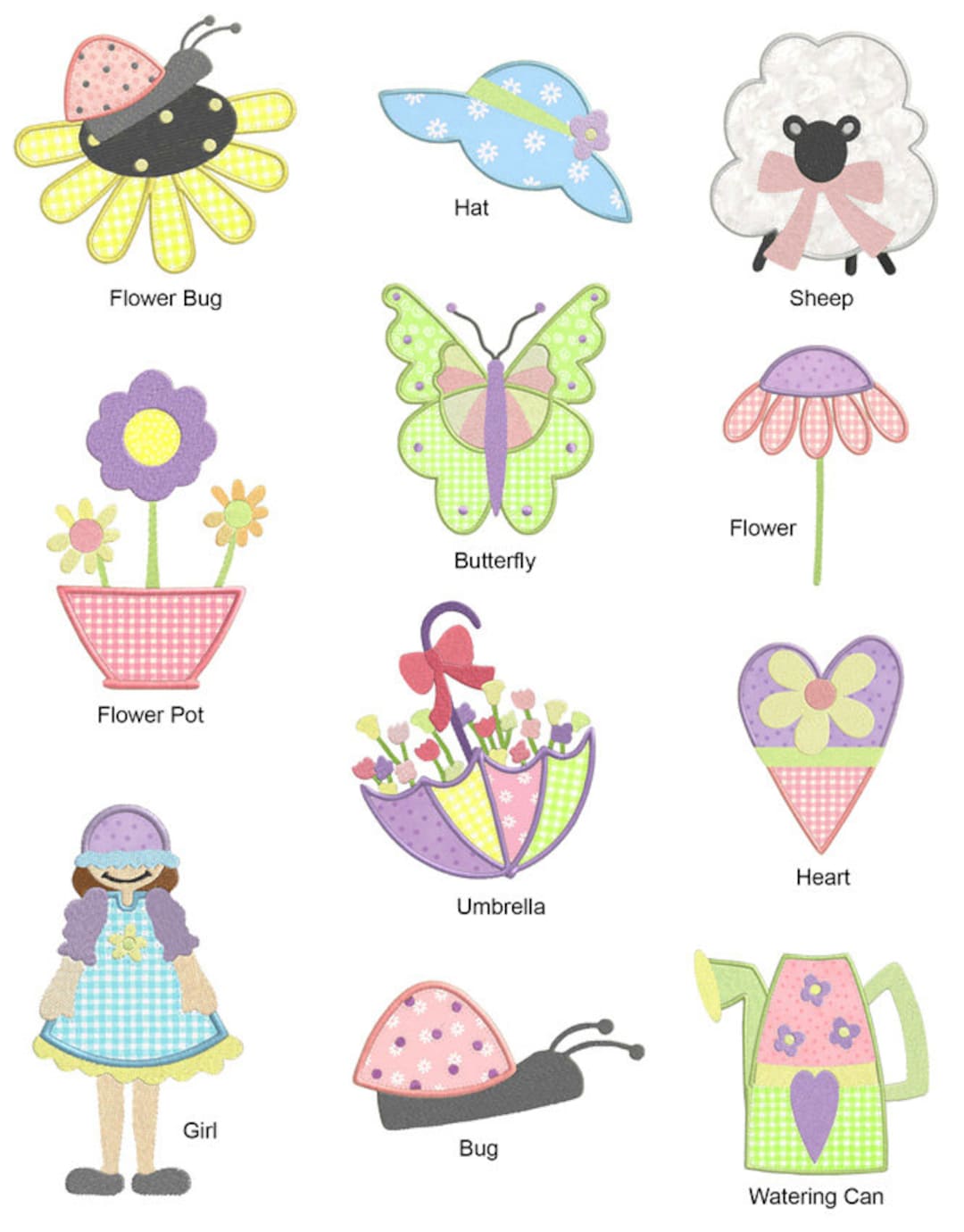 Pretty Spring APPLIQUE Machine Embroidery Designs - Etsy