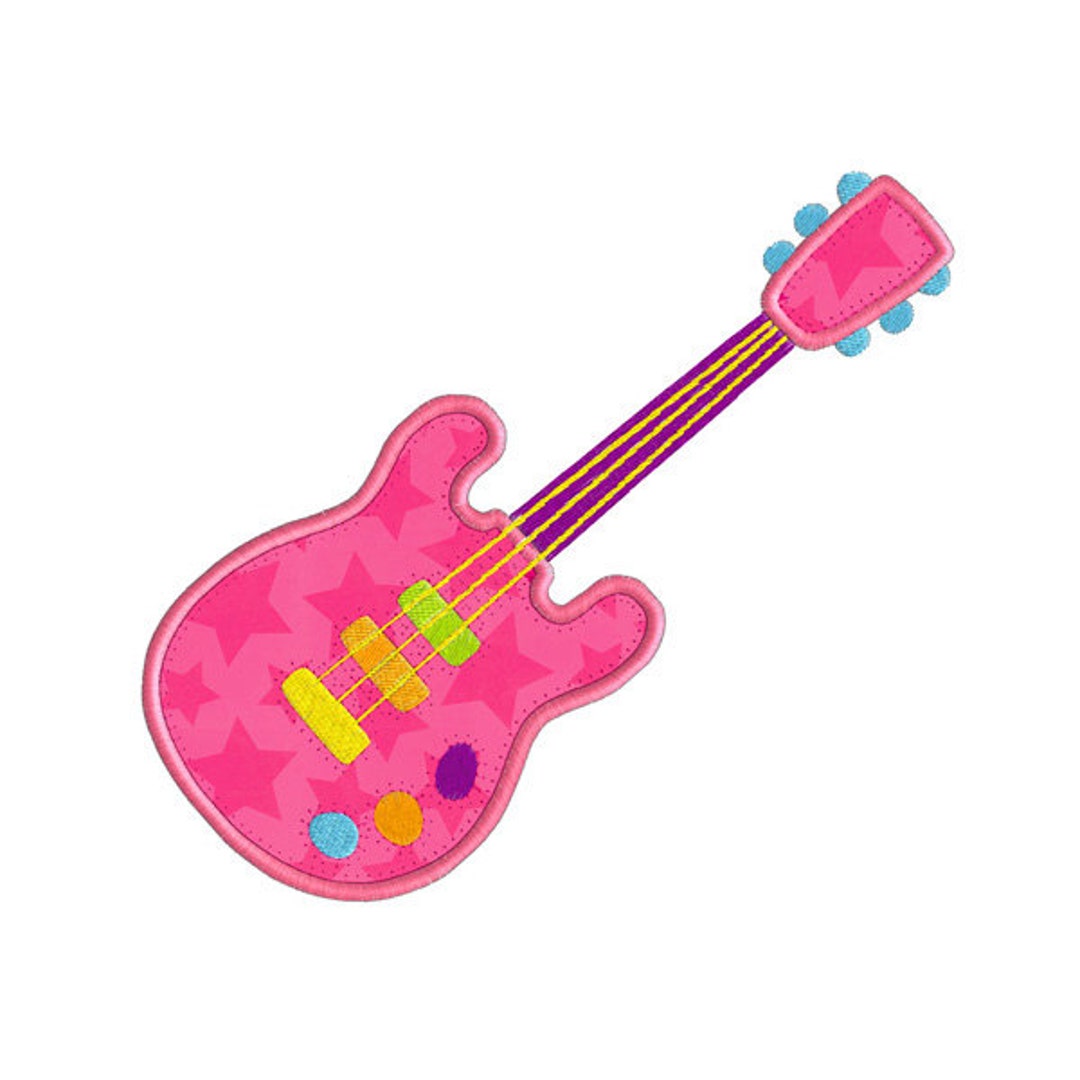 Electric Guitar APPLIQUE Machine Embroidery Designs - Etsy