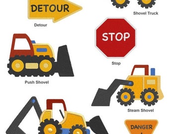 Construction Truck Vehicles Machine EMBROIDERY Designs | Etsy