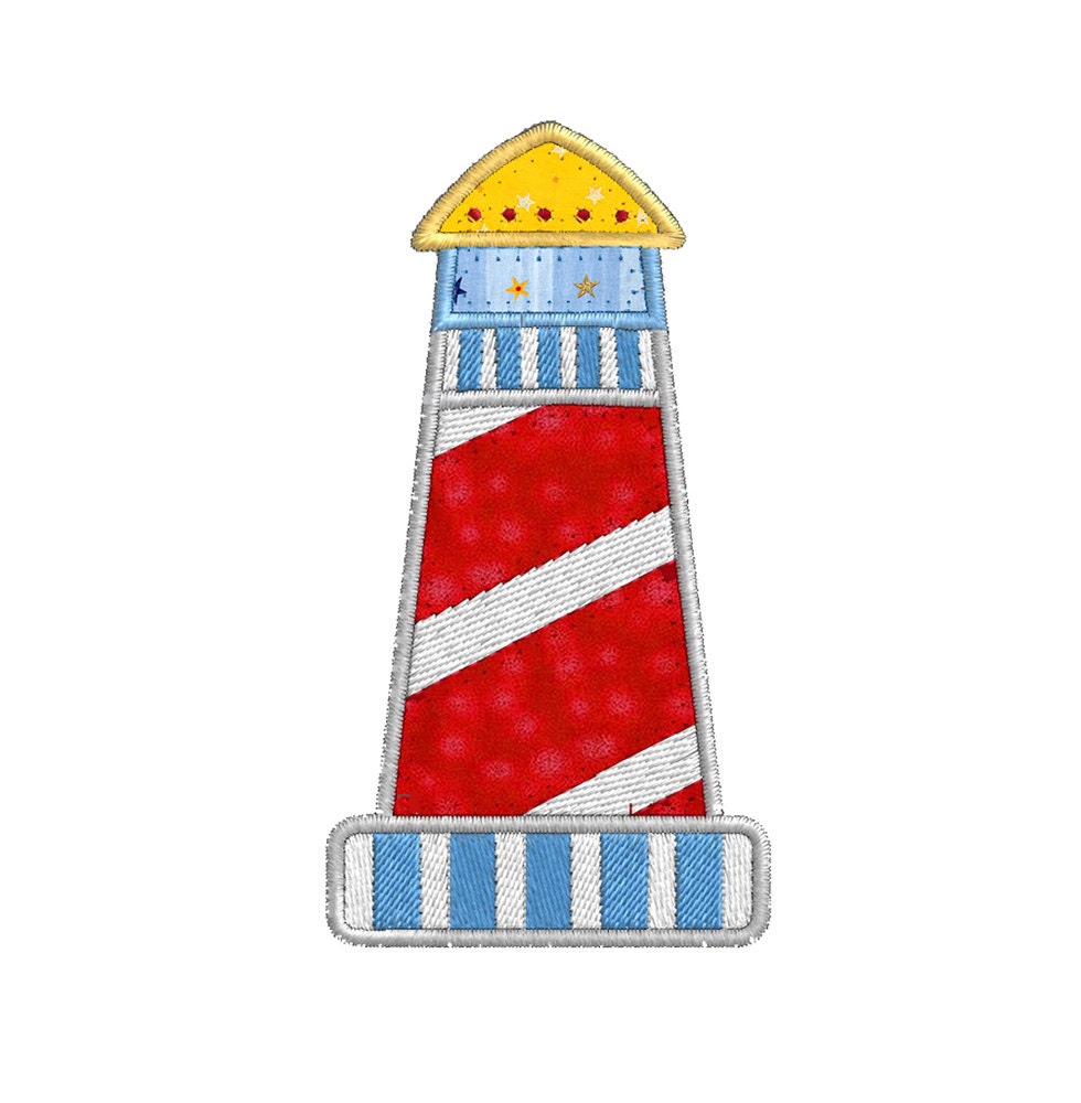 Boat Lighthouse APPLIQUE Machine Embroidery Designs - Etsy