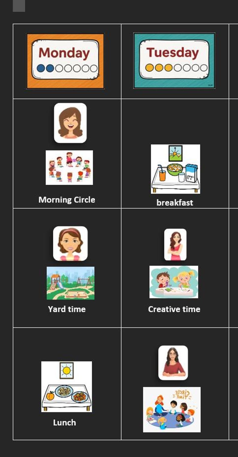 Visual Schedule for Children With Autism – Printable Daily Routine Tool ...