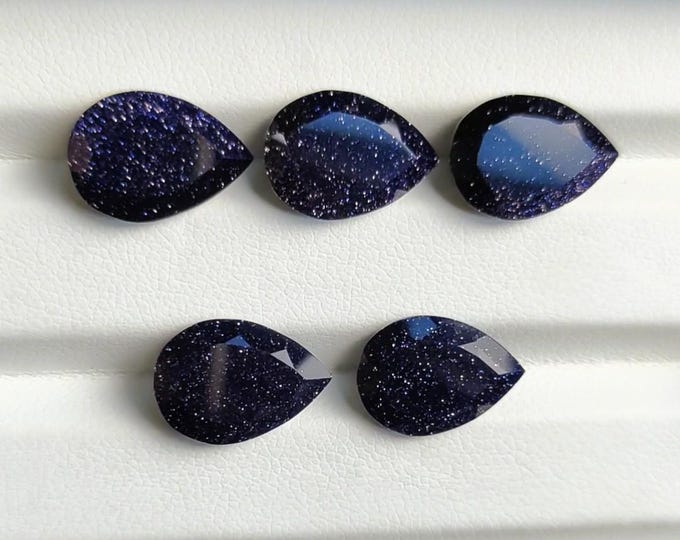 Blue Sandstone Faceted Pear Shape Handmade Loose Gemstones ( 10x14 MM ...