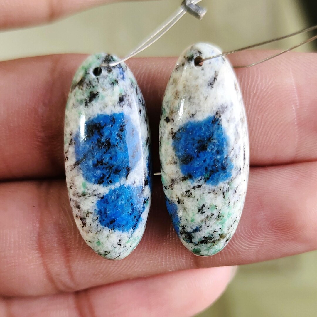 Natural K2 Jasper Cabochon Oval Shape Gemstones Front to Back Drilled ...