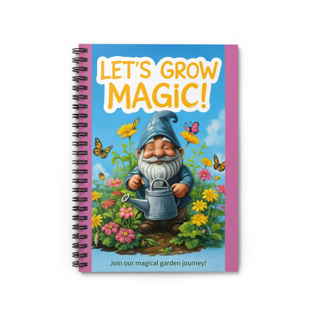 Personalized Magical Garden Notebook, Cute Spiral Journal for Kids ...