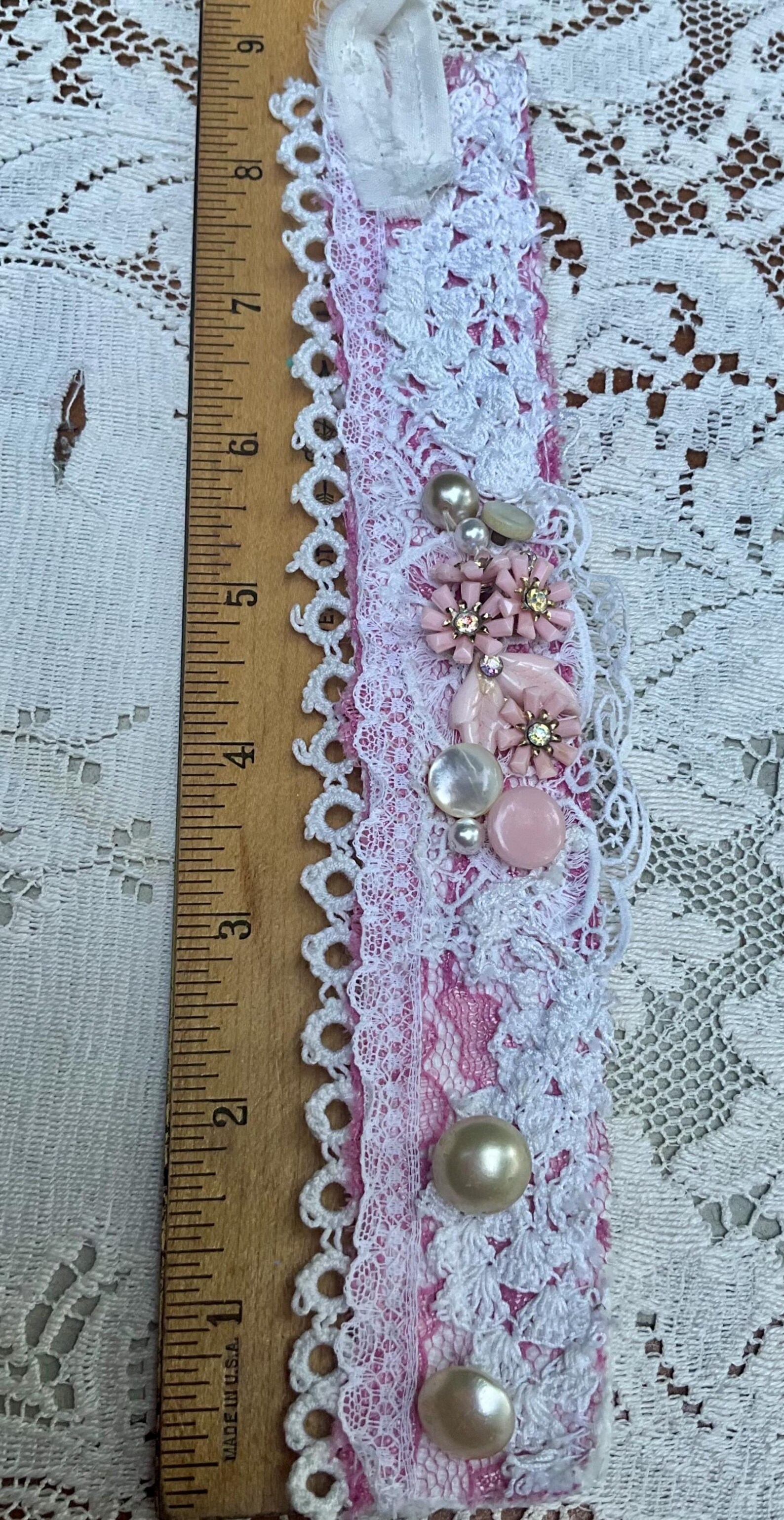 Fabric Wrist Cuff Original “pretty in Pink” - Etsy