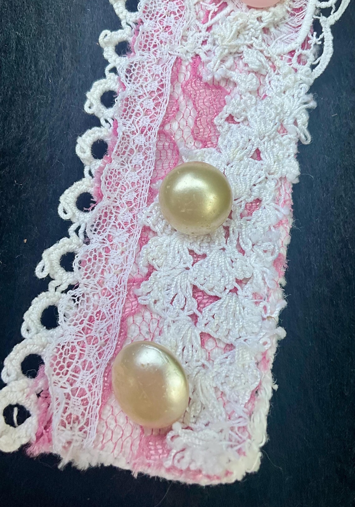 Fabric Wrist Cuff Original “pretty in Pink” - Etsy