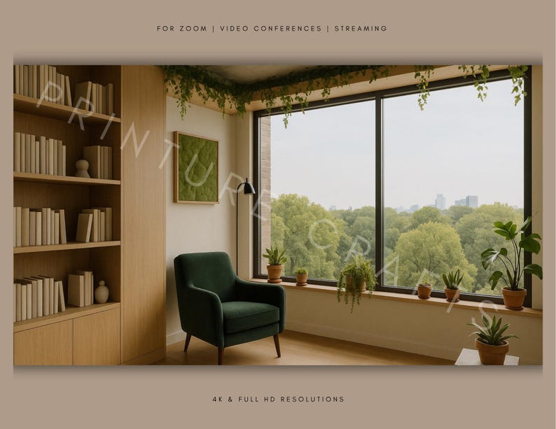 Modern Therapists' Psychologists’ Office Zoom Background | Virtual ...
