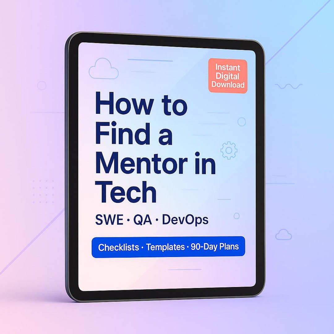 How to Find a Mentor in Tech | 90-day Career Growth Plan for Software ...