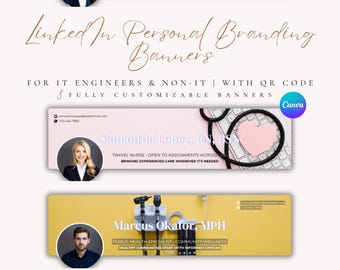 Healthcare Professional Linkedin Banner Bundle - 8 Customizable ...
