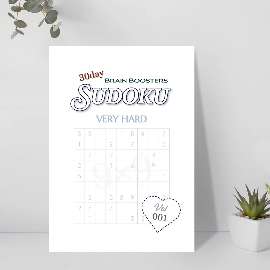SUDOKU VERY Hard_vol.001~006 Bundle | 180 Puzzles | A4 Size | Printable ...