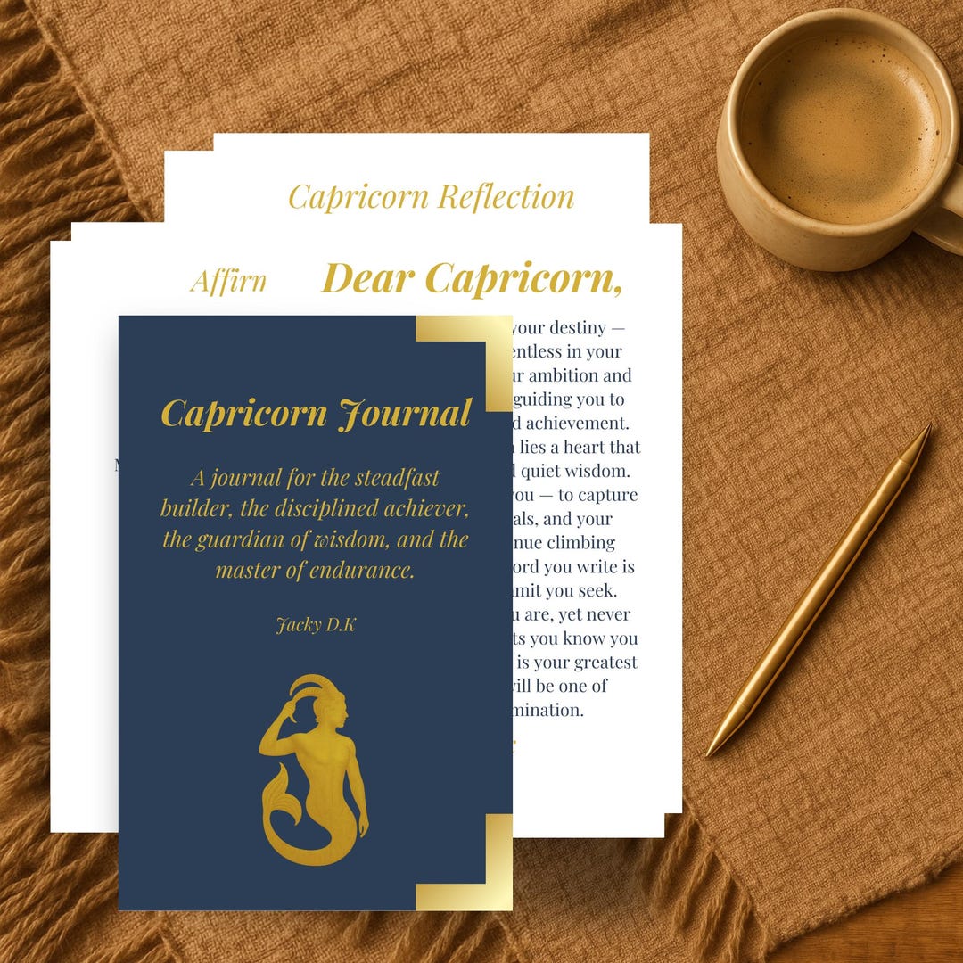 Capricorn Male Journal – Printable Zodiac Journal - Etsy