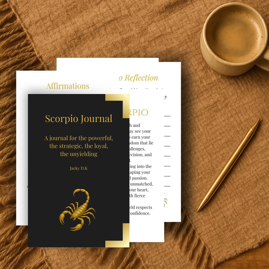 Scorpio Male – Printable Journal - Zodiac Gift - Christmas Gift ...