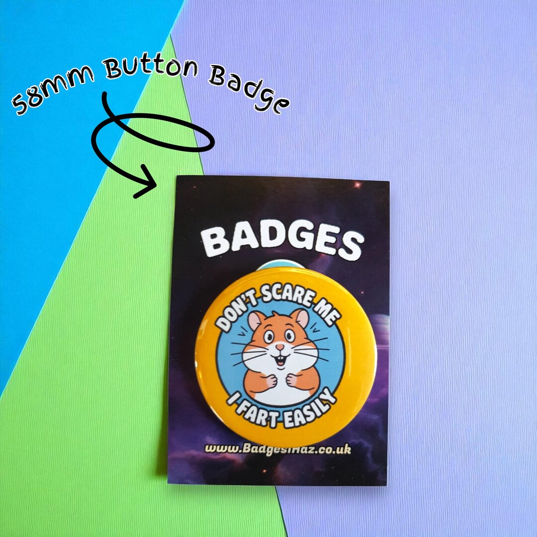 Farting Hamster Badge - Etsy