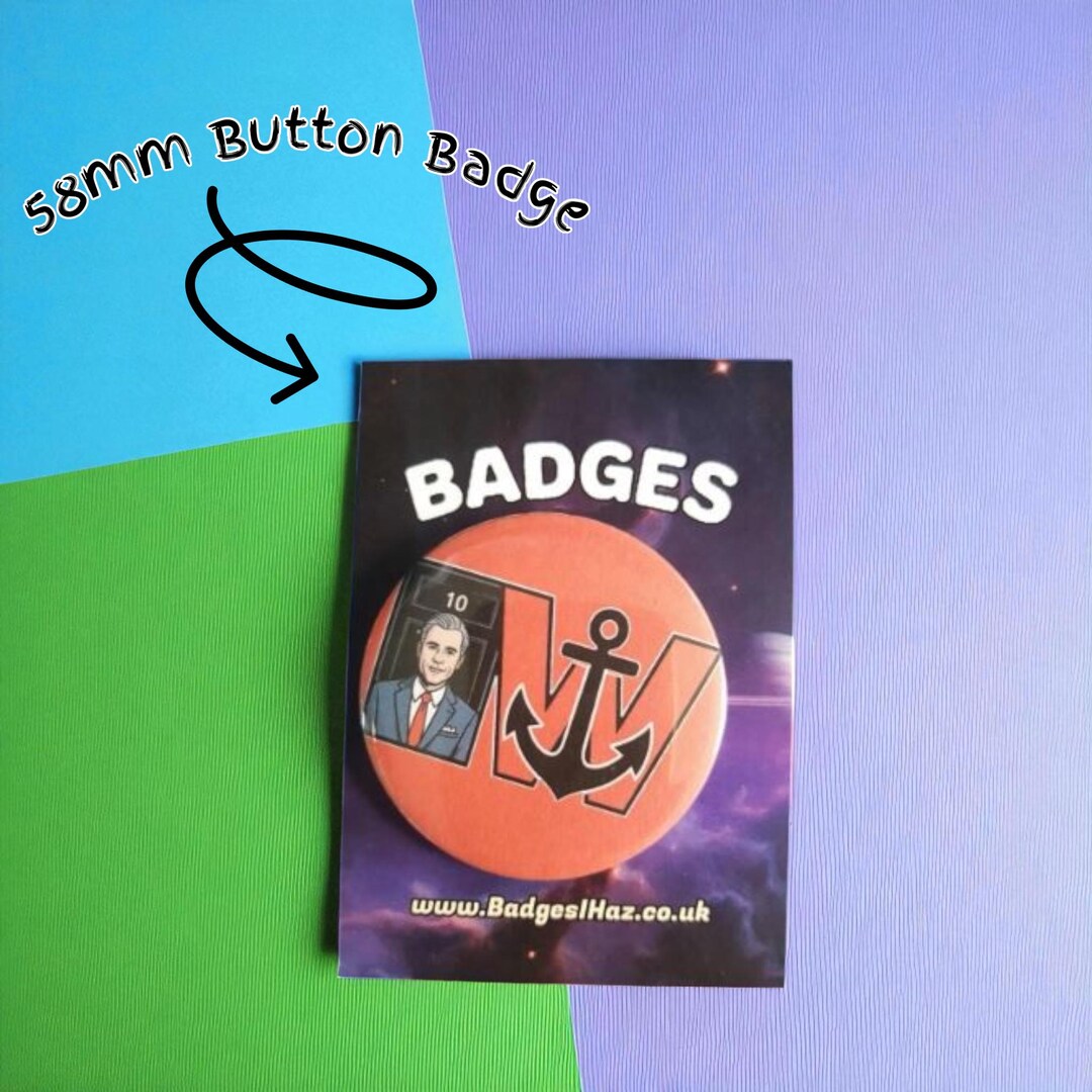 Keir Starmer W Anchor Political Satire Badge, Witty Humour - Etsy
