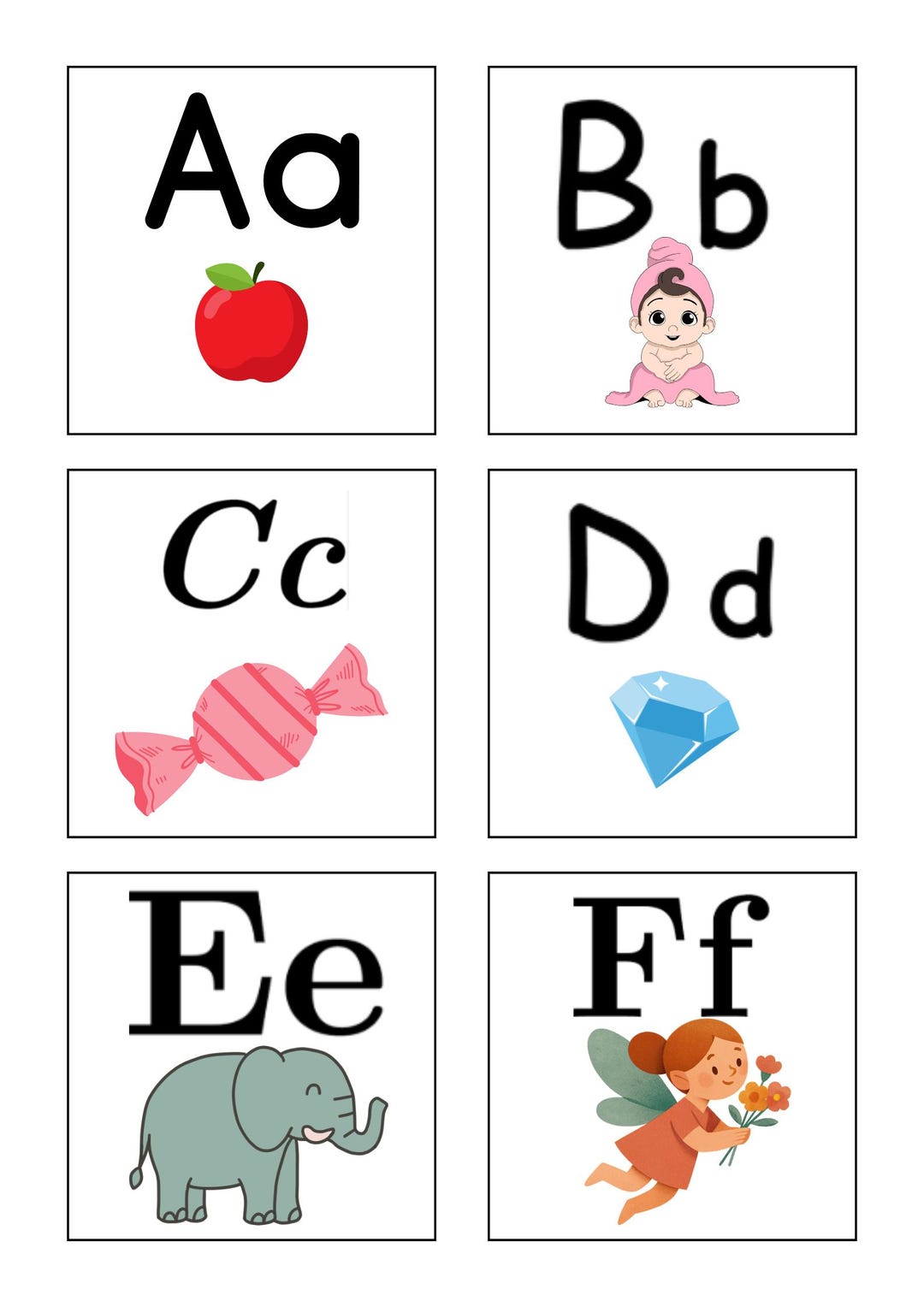 ABC Phonics Flashcards | Alphabet Sound Learning Cards (PDF Download ...