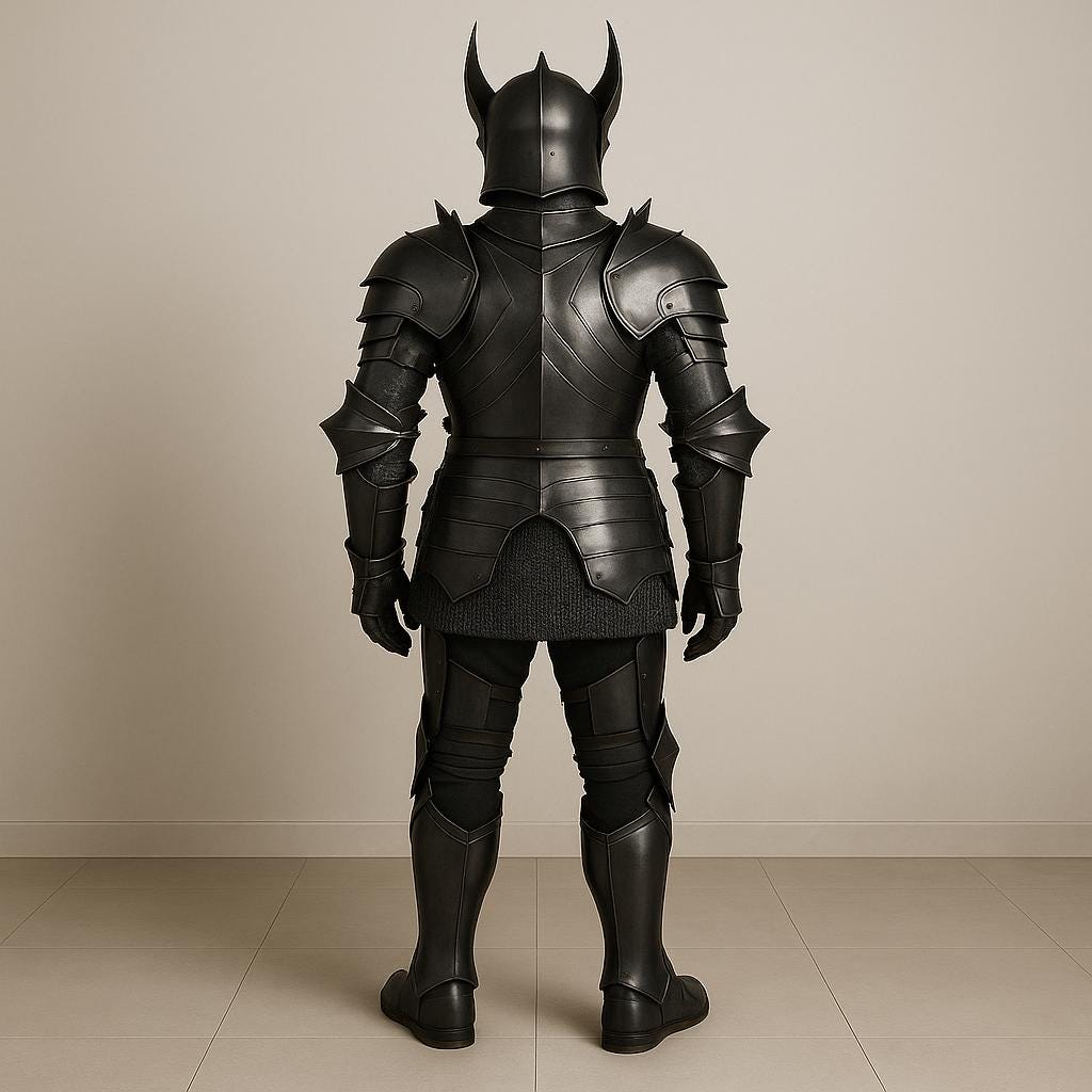 Gothic Knight Armor: Black Steel Horned Helmet, Wearable Cosplay - Etsy