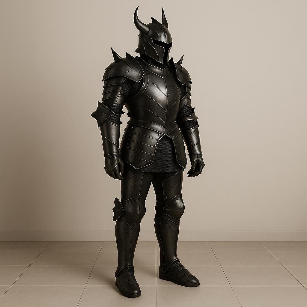 Gothic Knight Armor: Black Steel Horned Helmet, Wearable Cosplay - Etsy