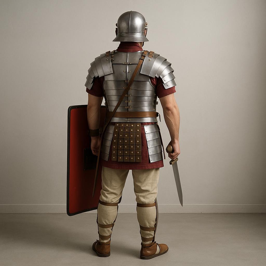 Roman Legionary Armor Set | Wearable Lorica Segmentata With Helmet ...