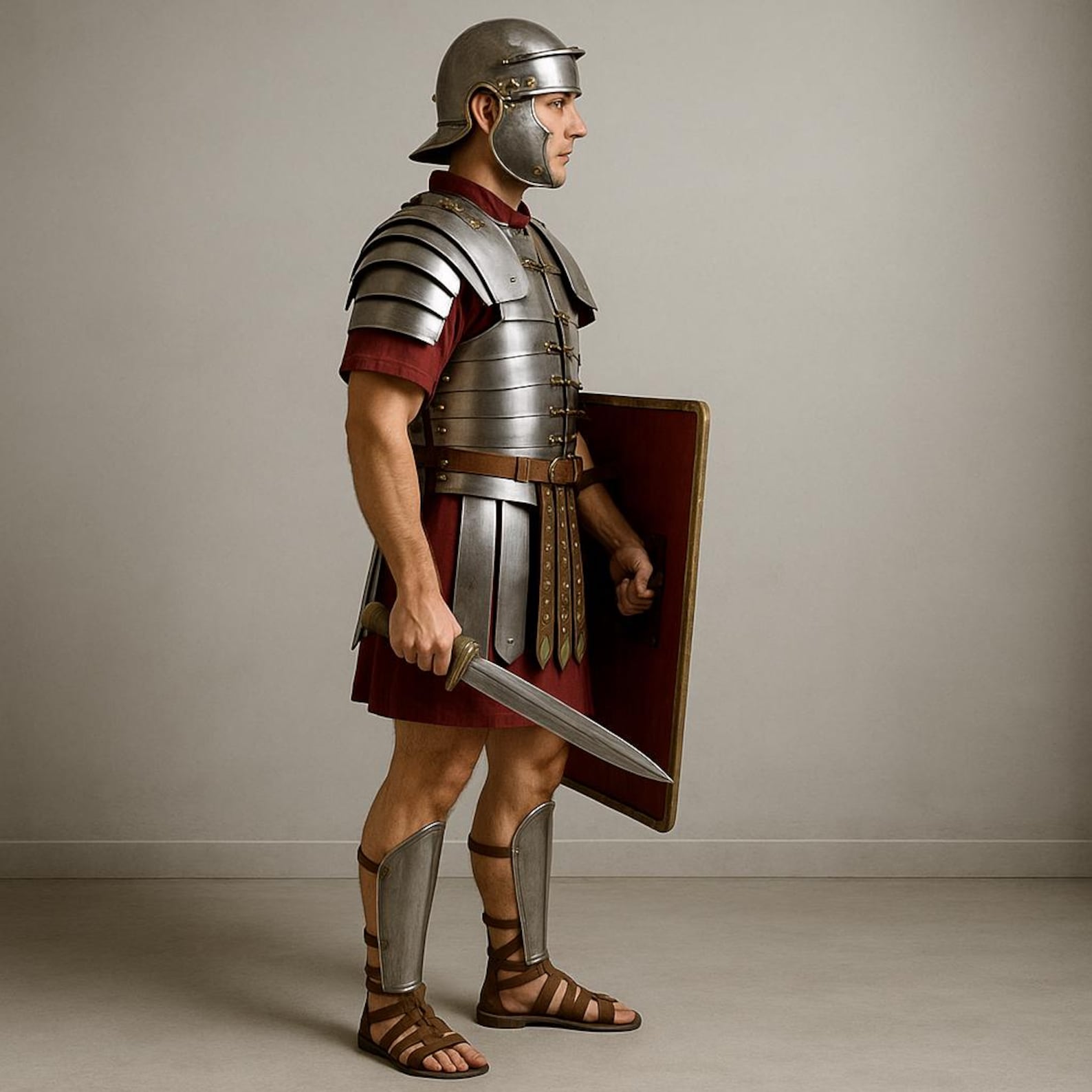 Roman Legionary Armor Set | Wearable Lorica Segmentata With Helmet ...