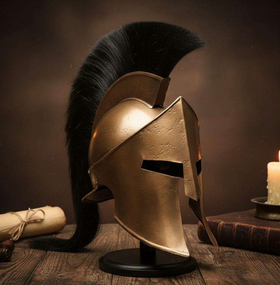 Greek Spartan Corinthian Helmet – Bronze Warrior Cosplay, LARP ...