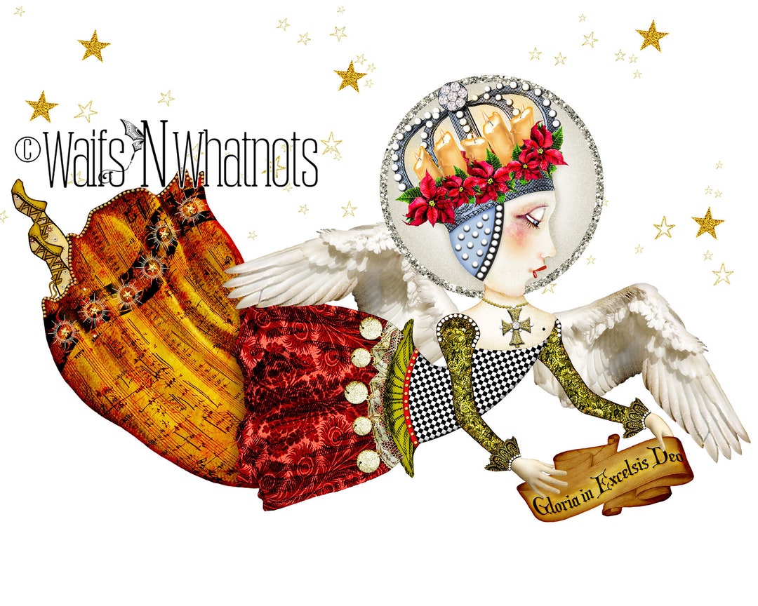 Christmas***articulated Whimsical Nativity Angel***gloria***instant ...