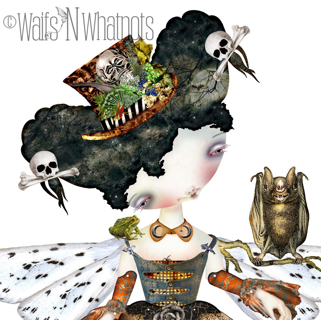 Halloween*whimsical Victorian Gothic*cute Macabre Paper Doll*lucrezia ...