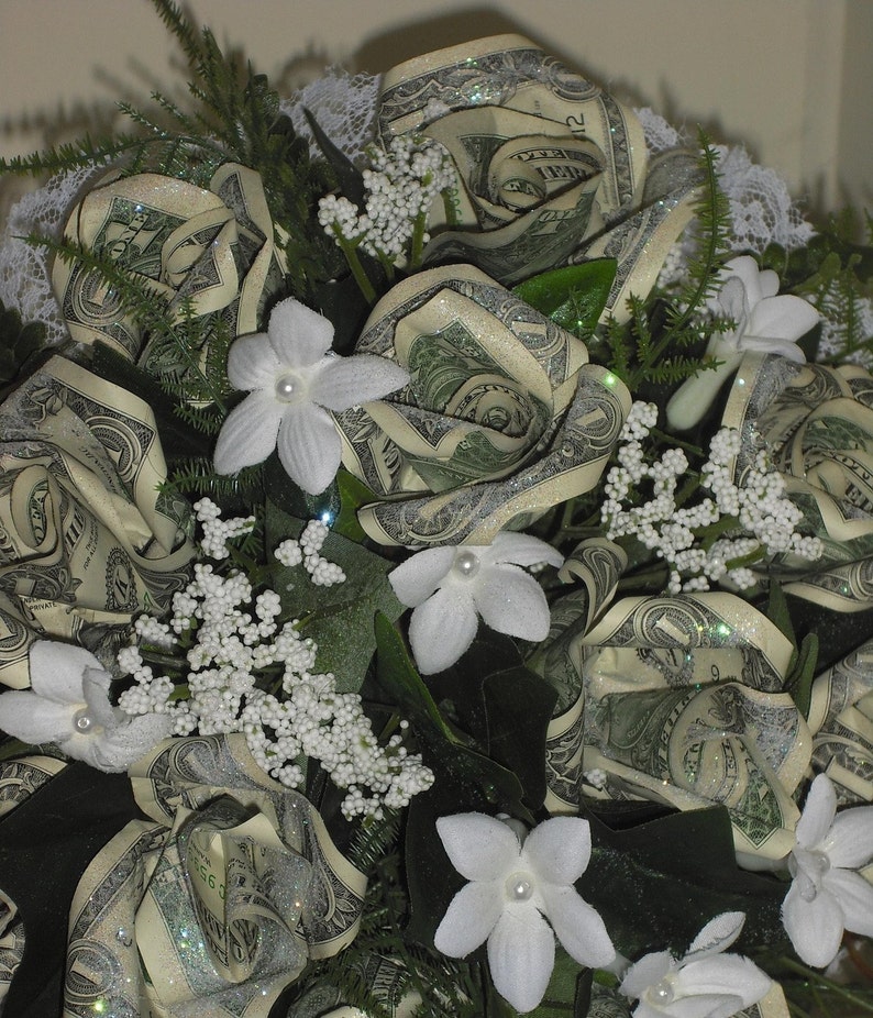 Money Rose Bouquet Includes Real Cash Origami Flowers | Etsy