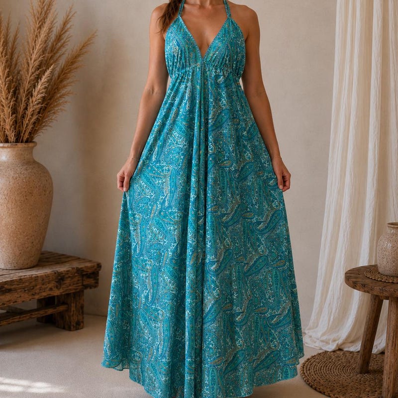 Paisley Boho Dress - Etsy