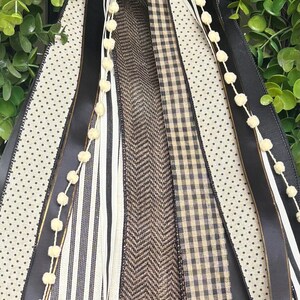 Simply Black and Cream Everyday Ribbon Bundle-wreath Ribbons-(26") - Etsy