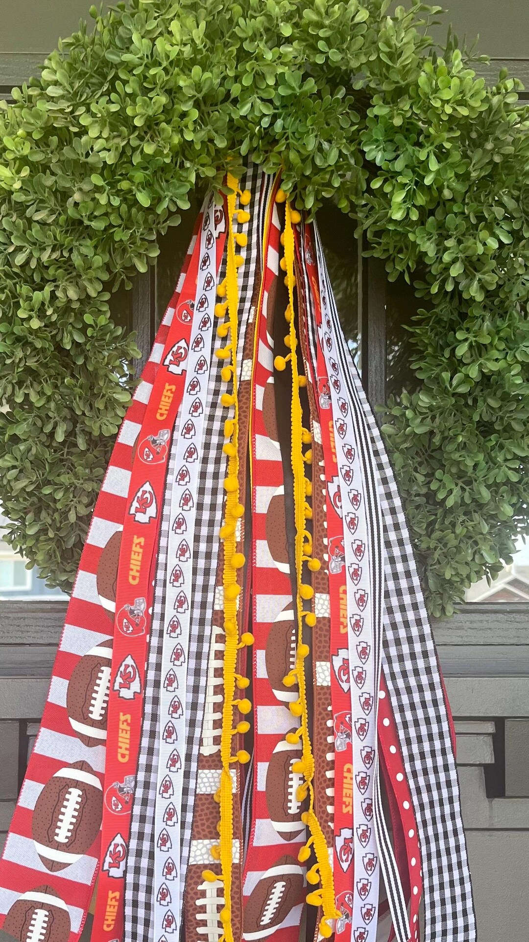 Kansas City Chiefs Football Ribbon Set-wreath Ribbon Set-coffee Filter ...