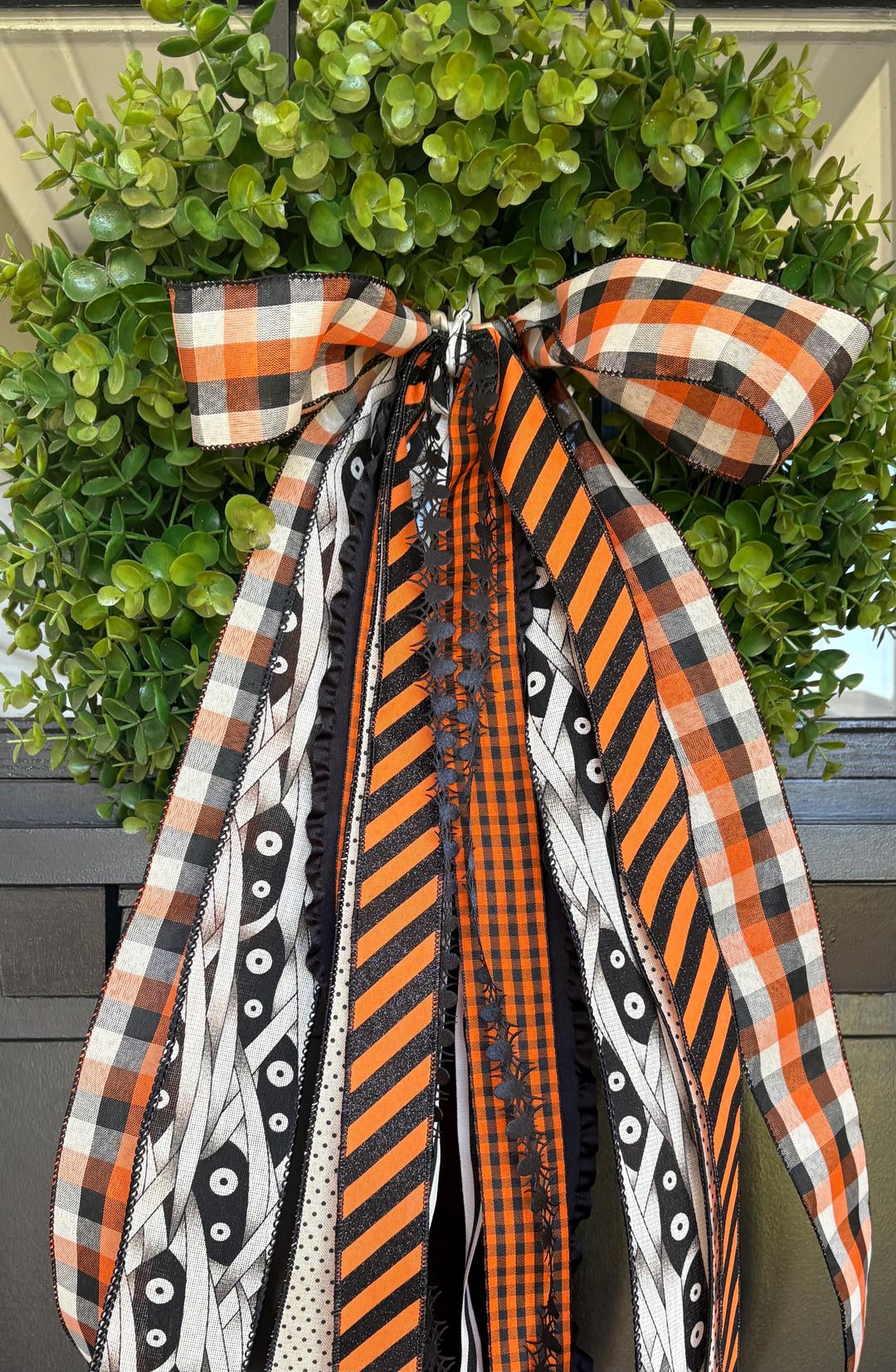 Mummy Halloween Ribbon Bundle With Bow-fall Wreath Ribbons-coffee ...