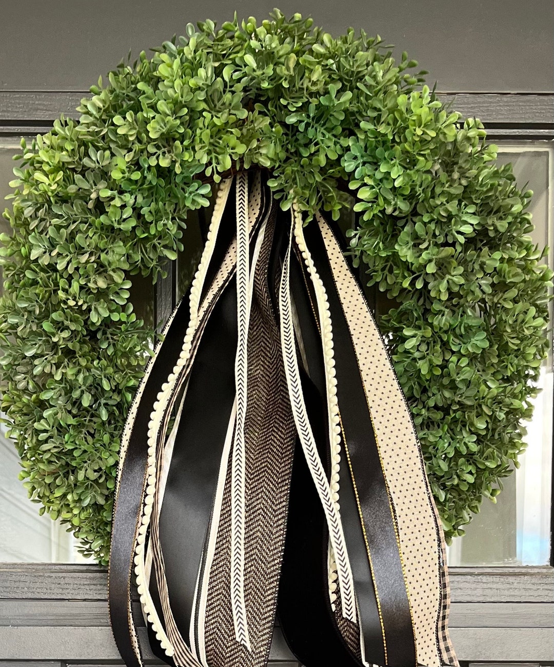 Simply Black and Cream Everyday Ribbon Bundle-wreath Ribbon Set-coffee ...