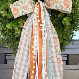 Elegant Autumn Ribbon Bundle With BOW (restock)--fall Wreath Ribbons ...