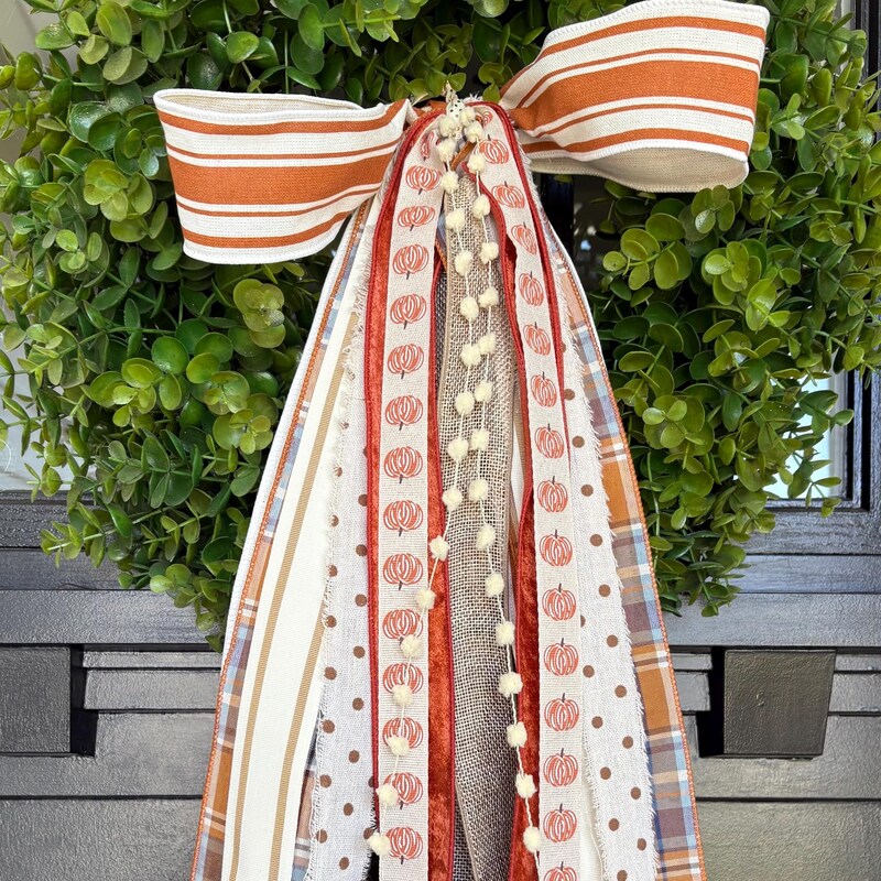 Ribbon Bow Wreath Fall - Etsy