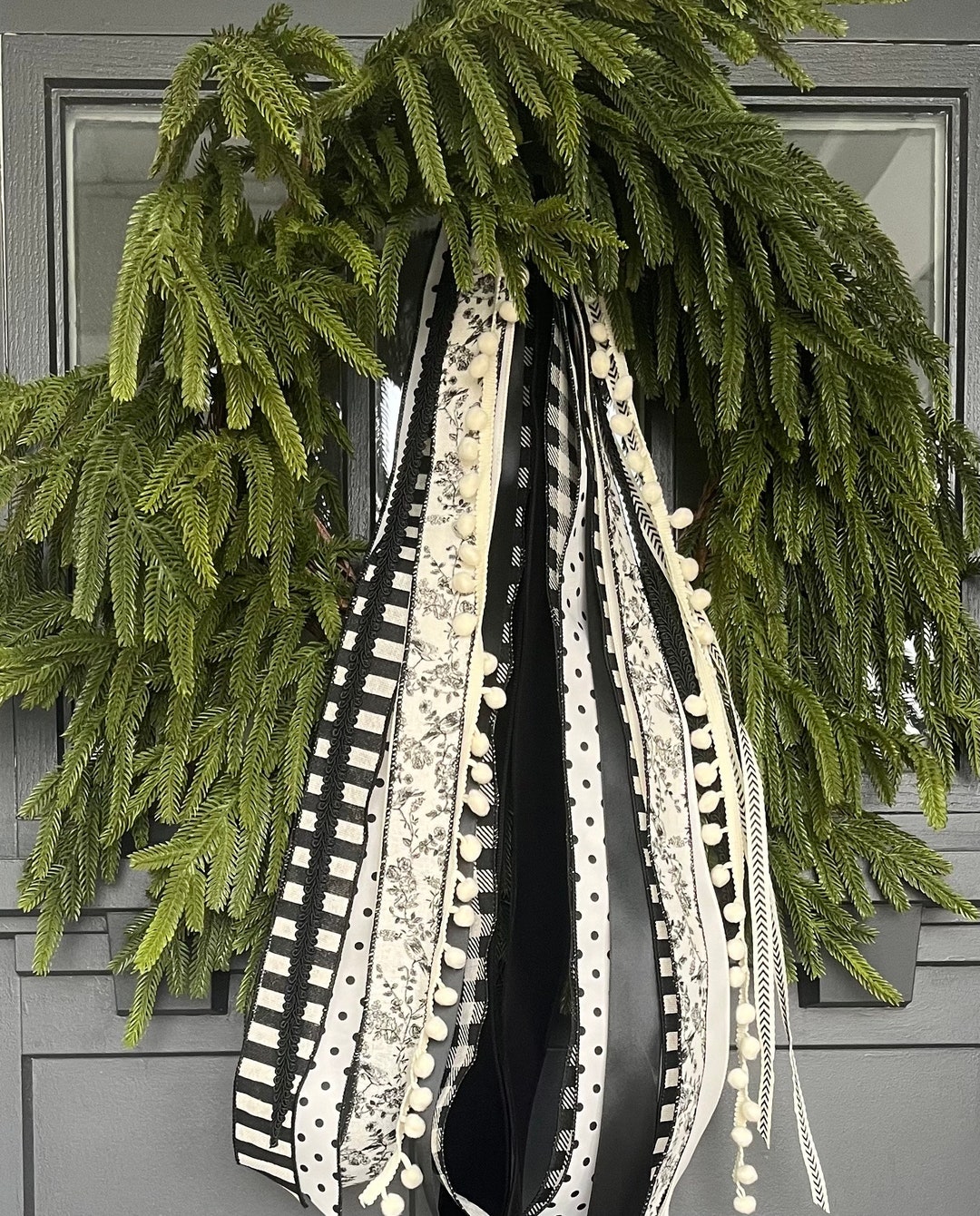 Black and Cream Toile Ribbon Bundle-wreath Ribbon Set Coffee Filter ...