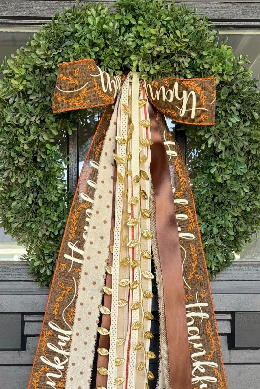 Always Be Thankful Ribbon Bundle With Bow-thanksgiving Wreath Ribbons ...