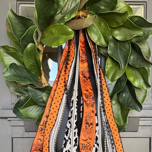 Trick or Treat Halloween Ribbon Bundle-fall Wreath Ribbon - Etsy