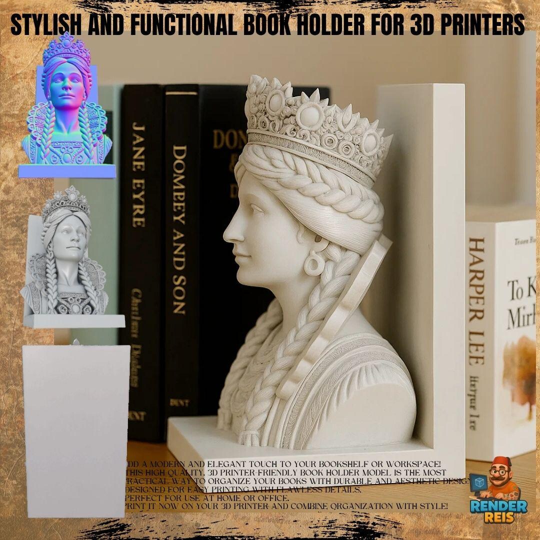Braided Queen Bust / Bookend – 3D Printable Decorative Model - Etsy
