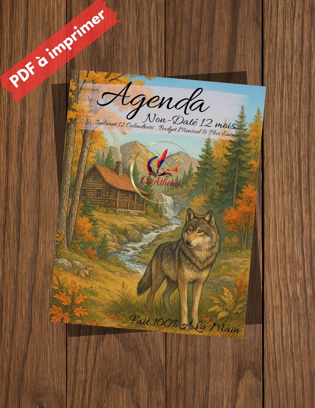 Undated 12-month Wolf Theme Planner – Printable PDF – Budget, Planning ...